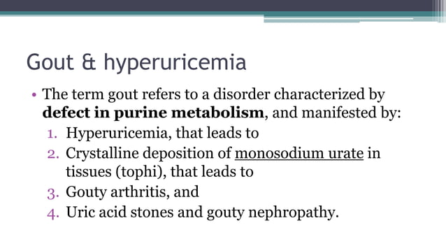 Hyperuricemia and Gout | PPTX