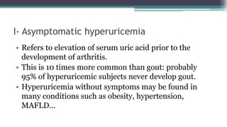 Hyperuricemia and Gout | PPTX