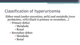 Hyperuricemia and Gout | PPTX