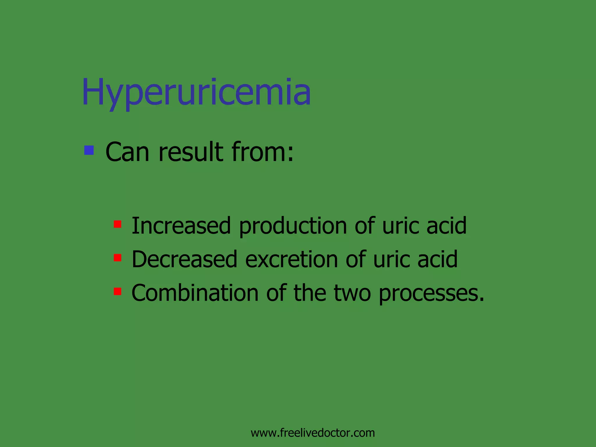 Hyperuricemia and gout | PPT