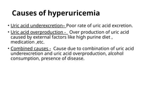 hyperuricemia ppt.pptx presentation on hyperuricemia | PPTX