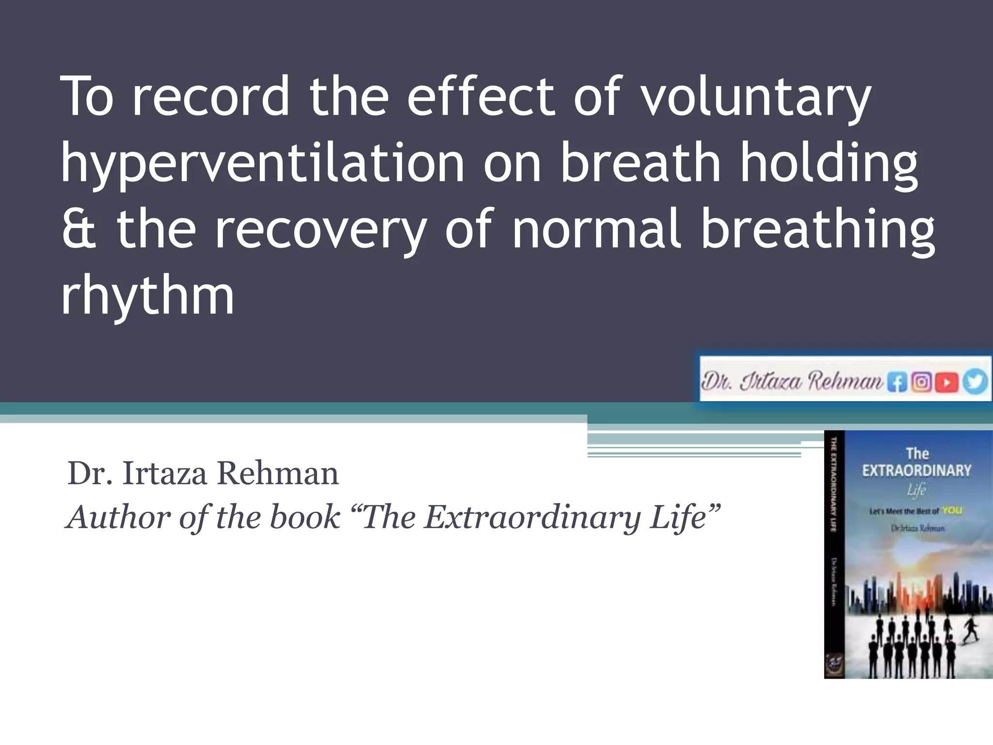 Hyperventilation And Control Of Respiration Pptx