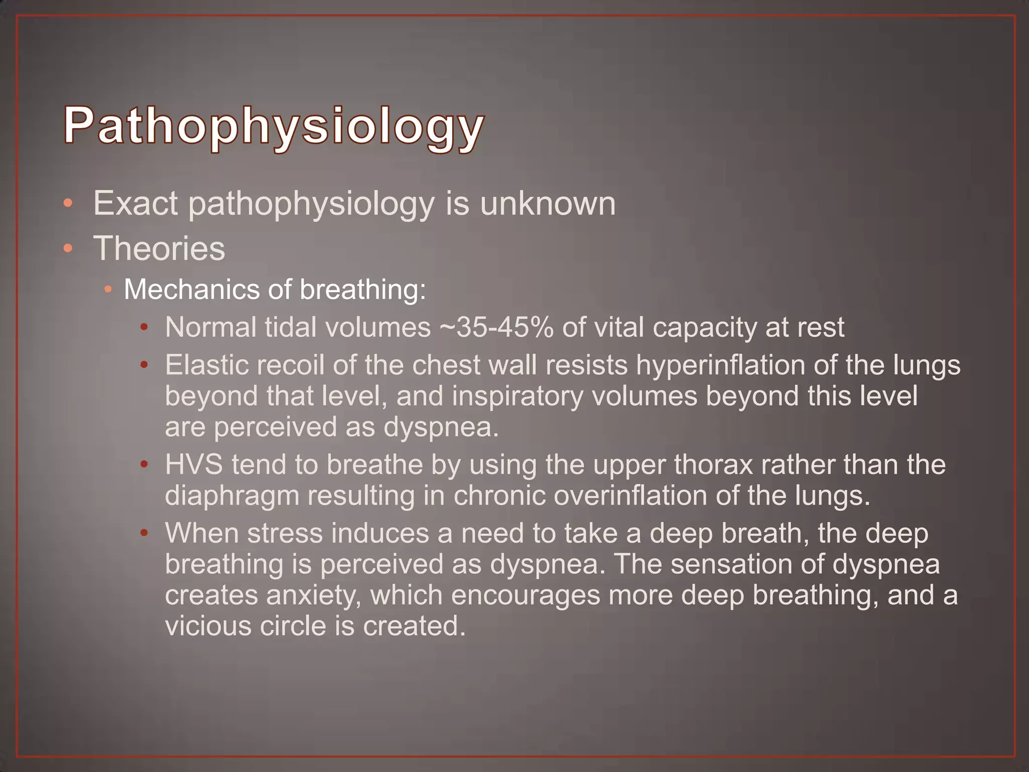 Hyperventilation syndrome | PPTX | Lung and Respiratory Health | Diseases and Conditions