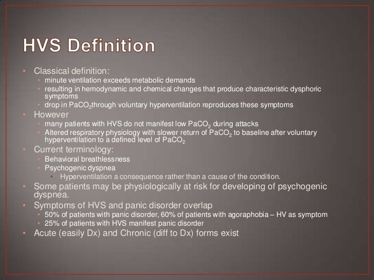 Hyperventilation Symptoms