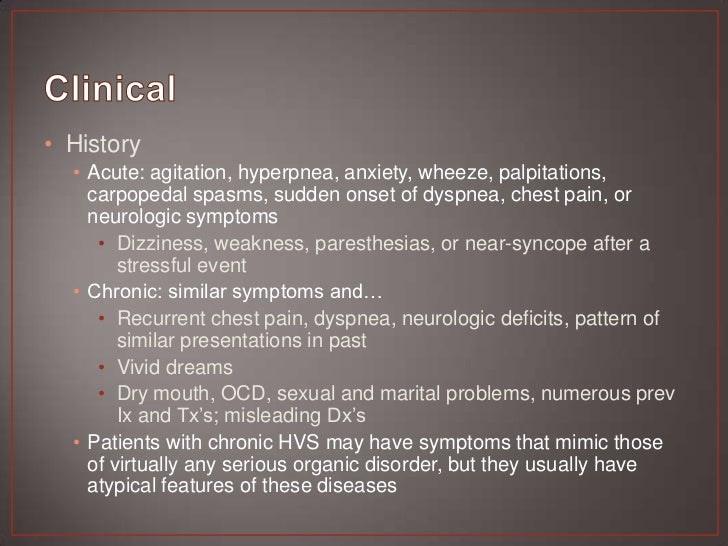 Hyperventilation syndrome