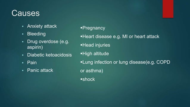 Hyperventilation syndrome | PPTX | Lung and Respiratory Health | Diseases and Conditions