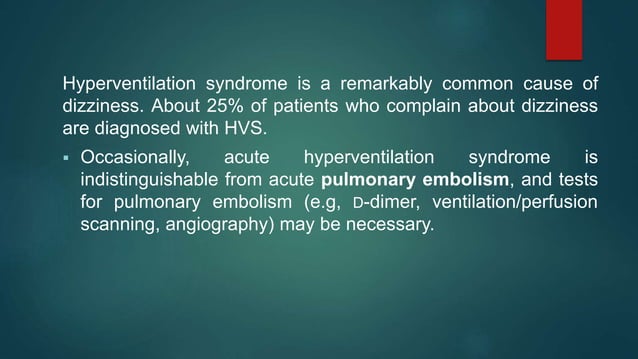 Hyperventilation syndrome | PPTX | Lung and Respiratory Health | Diseases and Conditions