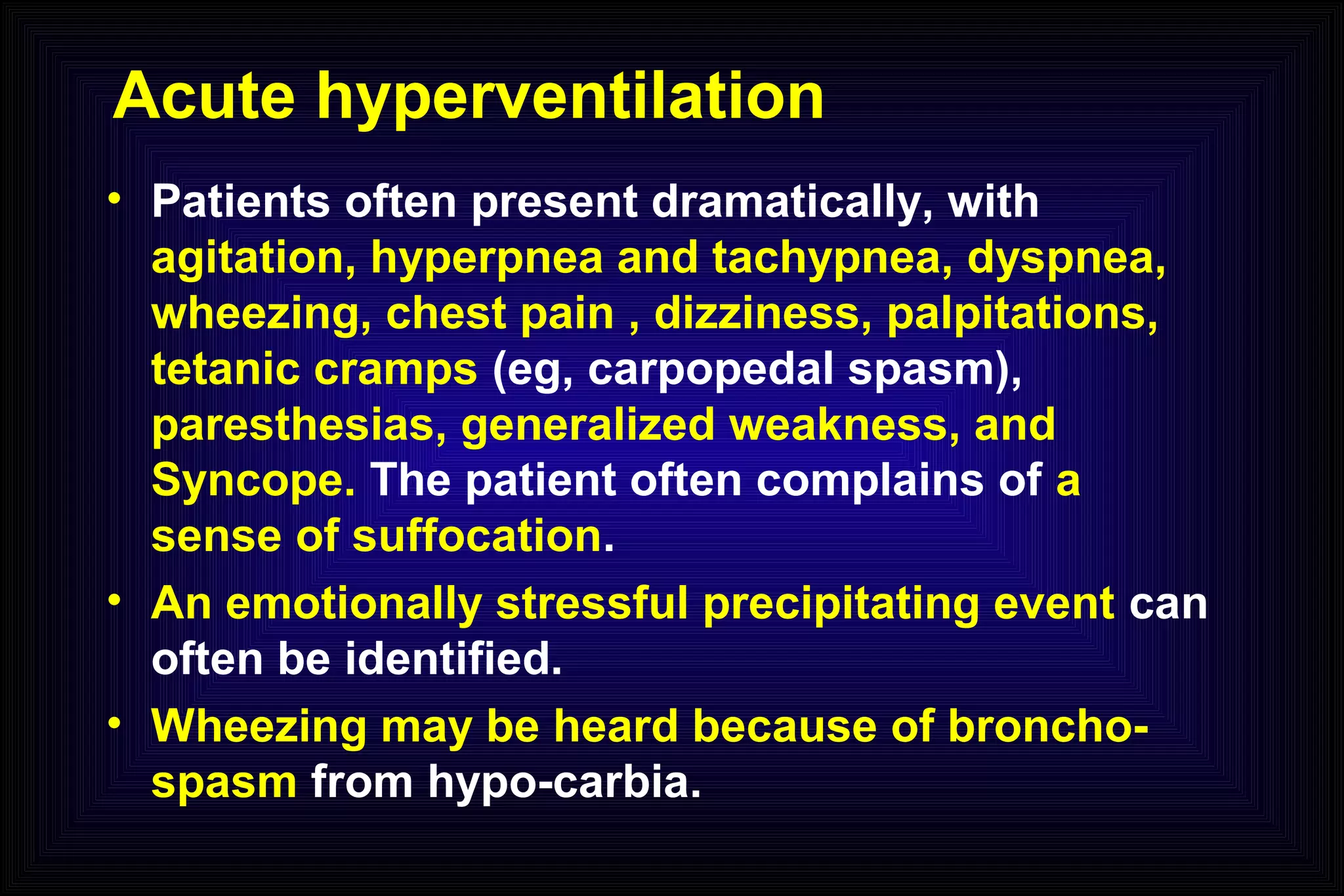 Hyperventilation syndrome. | PPT