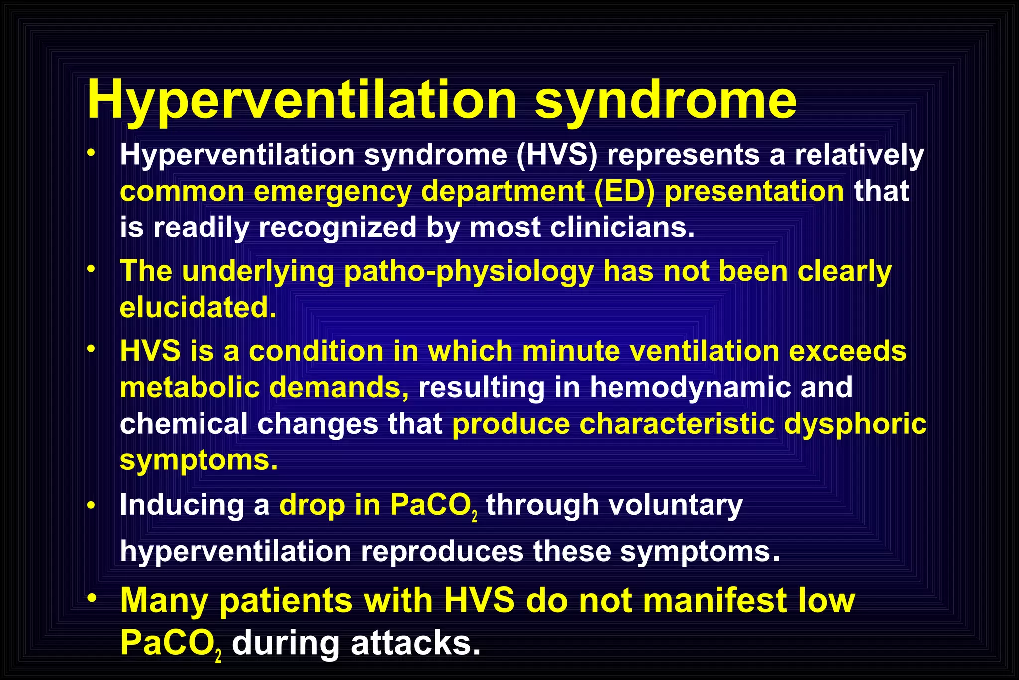 Hyperventilation syndrome. | PPT