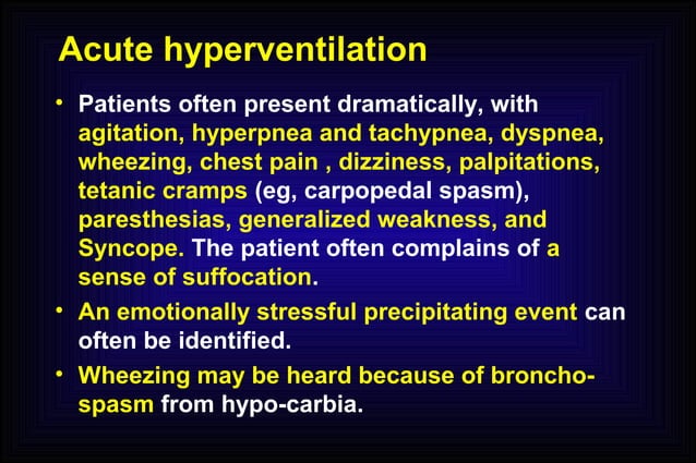 Hyperventilation syndrome. | PPT | Lung and Respiratory Health | Diseases and Conditions
