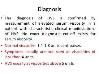 Hyperviscosity syndrome | PPTX