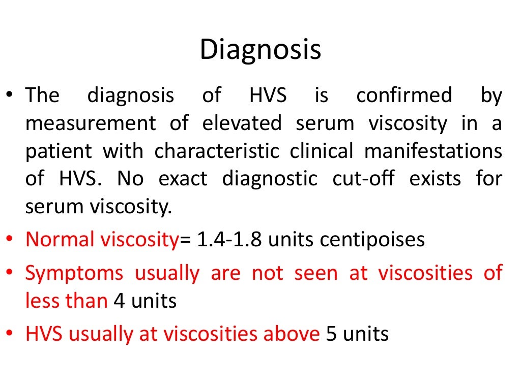Hyperviscosity syndrome | PPTX | Blood Disorders | Diseases and Conditions
