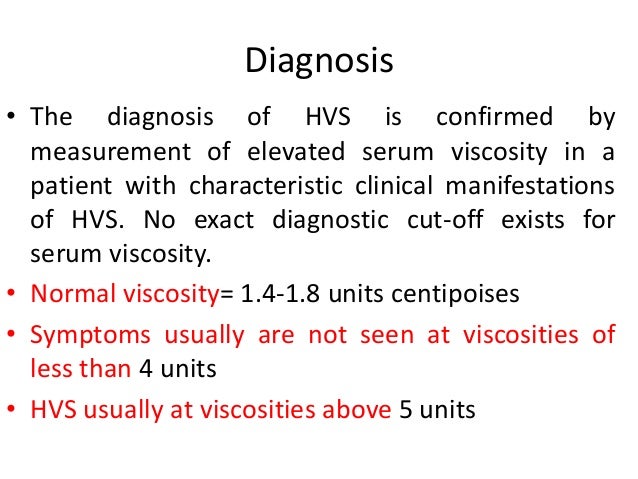 Hyperviscosity syndrome | PPTX | Blood Disorders | Diseases and Conditions