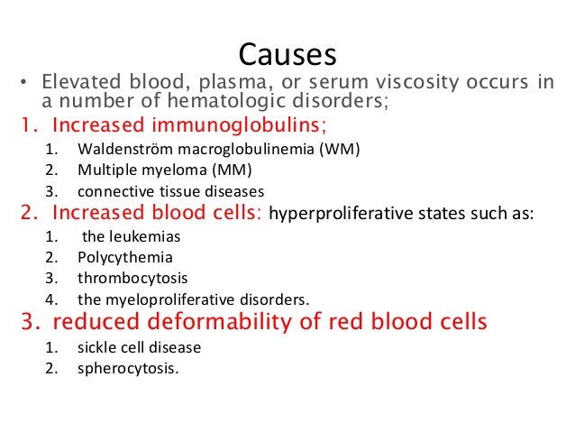 Hyperviscosity syndrome