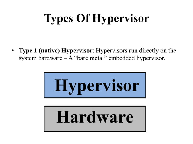 Hypervisor | PPTX | Operating Systems | Computer Software and Applications