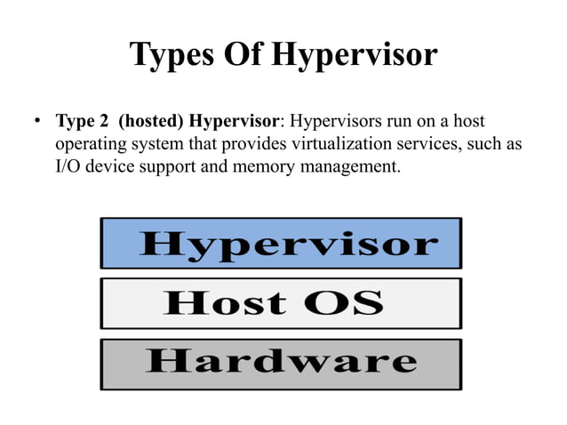 Hypervisor | PPTX | Operating Systems | Computer Software and Applications