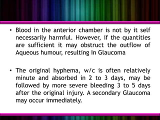 Hyphema, Basic Information | PPTX