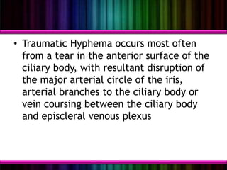 Hyphema, Basic Information | PPTX