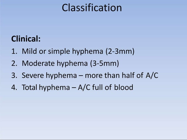Hyphema | PPTX | Blood Disorders | Diseases and Conditions