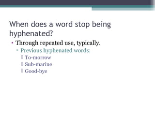 Hyphens and Commonly Confused Words PPT | PPT