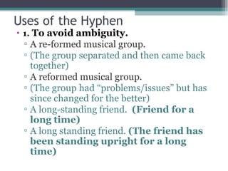 Hyphens and Commonly Confused Words PPT | PPT