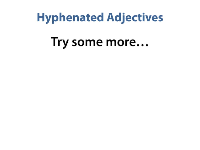 Hyphenated Adjectives | PDF | Web Design and HTML | Internet