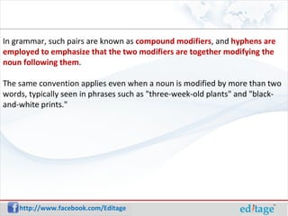 Hyphenation when using two words to describe a third one | PPT