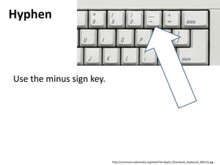 Hyphen, en dash, em dash for Microsoft Word | PPTX