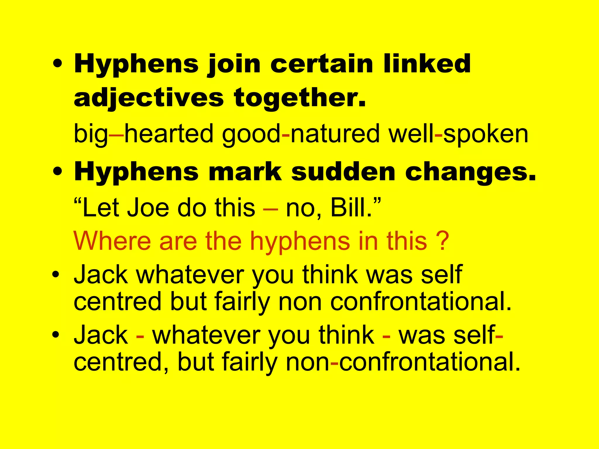 Hyphens | PPT