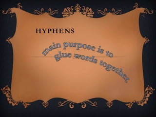 Hyphens | PPTX | Chemistry | Science