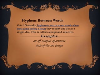 Hyphens | PPTX | Chemistry | Science