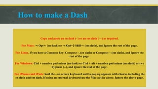 Hyphens and Dashes | PPTX