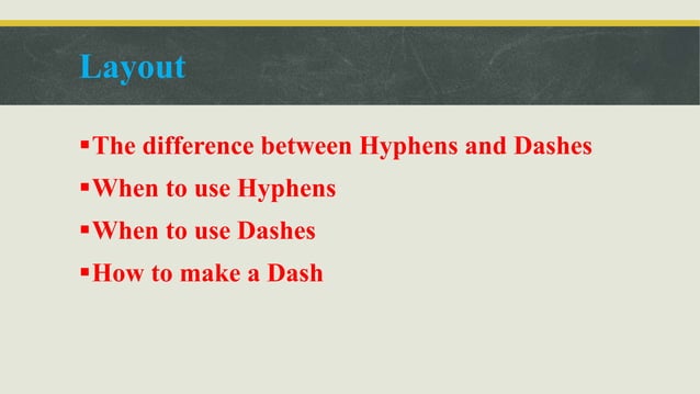 Hyphens and Dashes | PPTX | Operating Systems | Computer Software and Applications