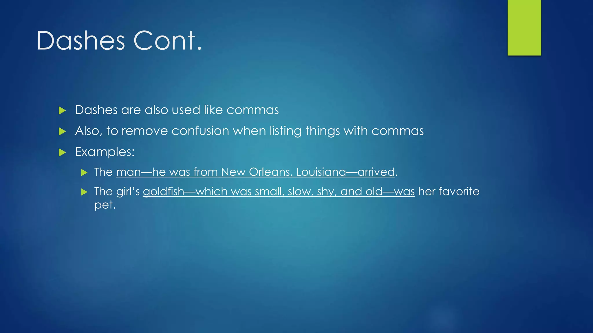 Hyphens and Dashes | PPT