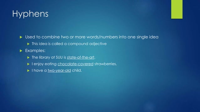 Hyphens and Dashes | PPT