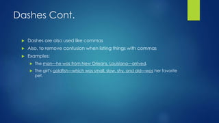 Hyphens and Dashes | PPT