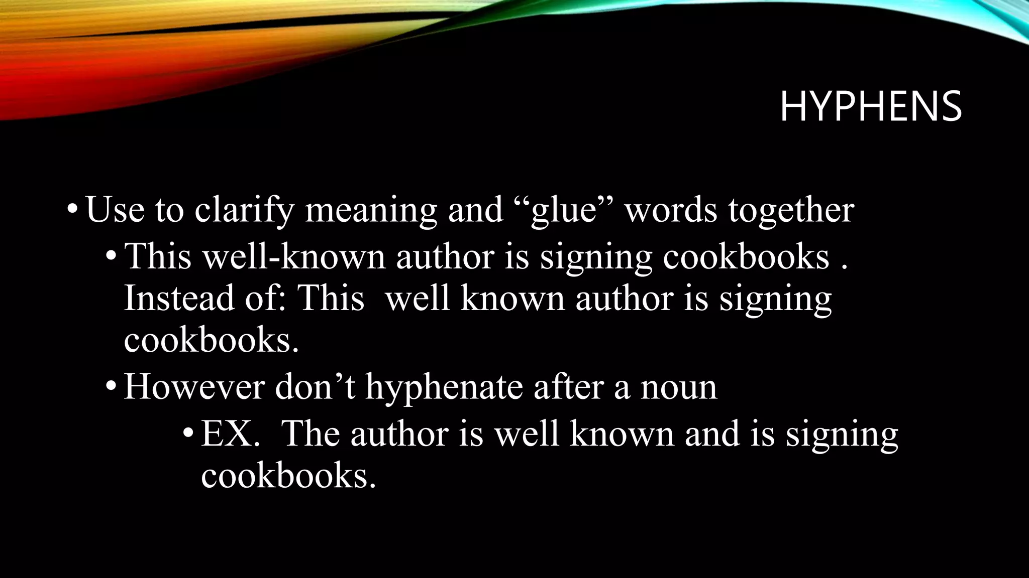 Hyphens and dashes | PPT