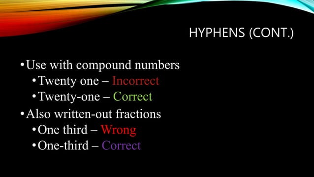 Hyphens and dashes | PPT