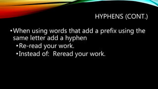Hyphens and dashes | PPT
