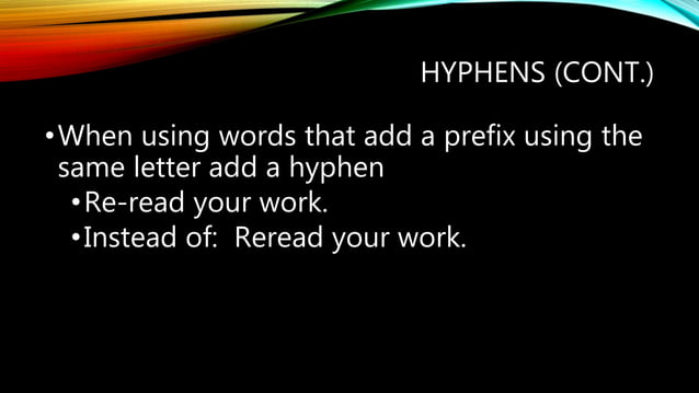 Hyphens and dashes | PPT