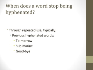 Hyphens EOC Review | PPT