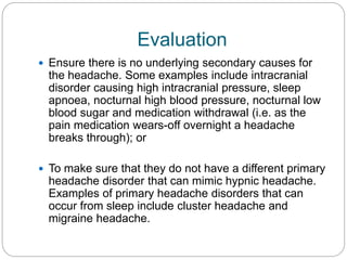 Hypnic Headache | PPTX