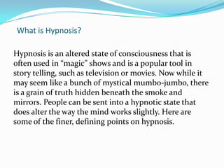 Hypnosis | PPT