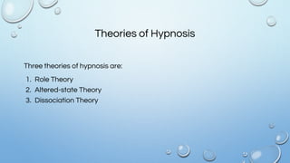 Hypnosis(A state of Sub-consciousness) | PPTX