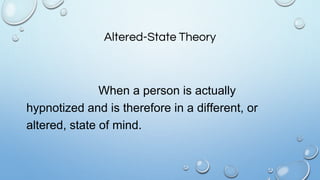 Hypnosis(A state of Sub-consciousness) | PPT