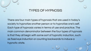 Hypnosis(A state of Sub-consciousness) | PPT