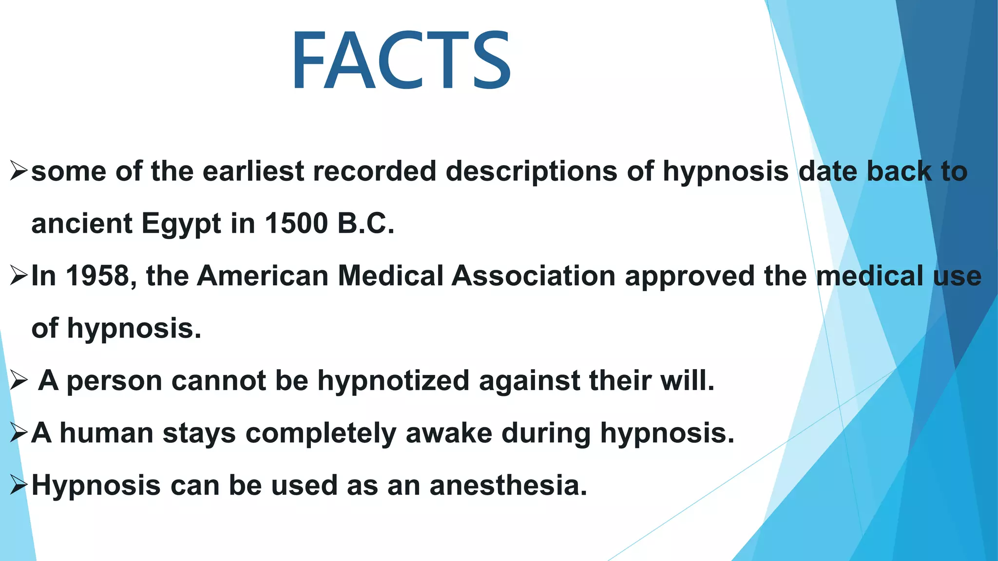 Psychology - Hypnosis :myths and facts | PPTX