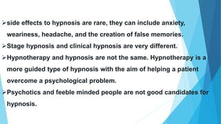 Psychology - Hypnosis :myths and facts | PPTX
