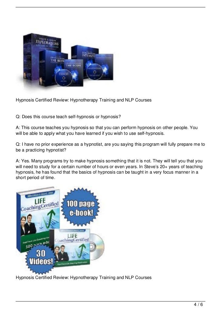 Hypnosis Certified Review Hypnotherapy Training And Nlp Courses