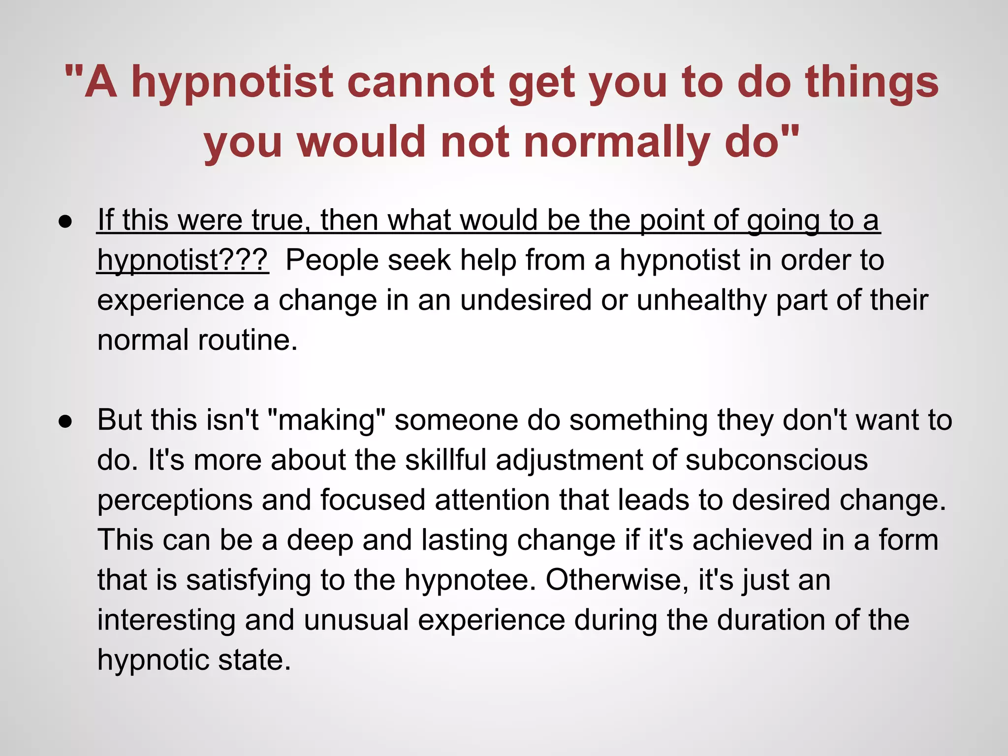Hypnosis facts vs fiction | PDF